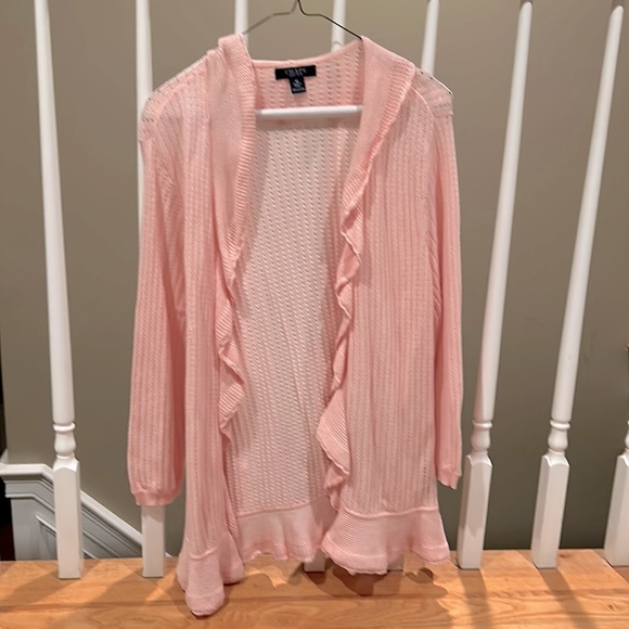 Chaps | Sweaters | Chaps Light Pink Cardigan | Poshmark